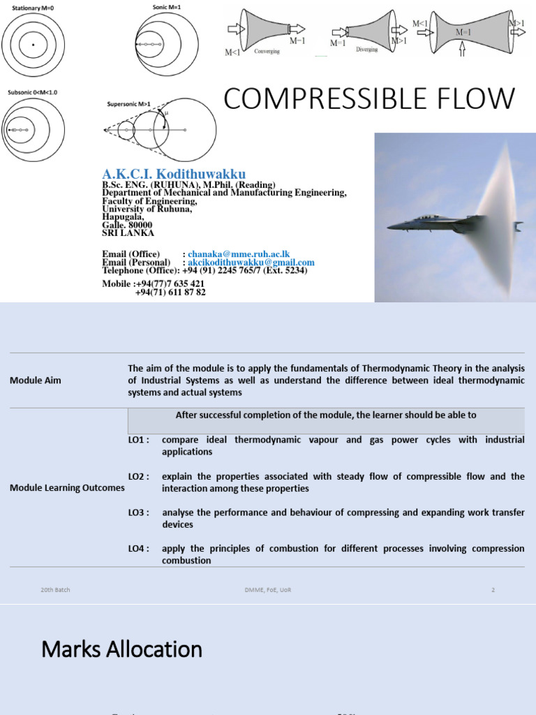 Heat Transfer in Compressible Flow Analysis | PDF | Second Law Of ...