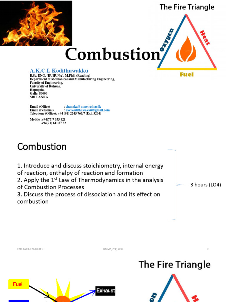 L5 Combustion | PDF | Combustion | Mole (Unit)