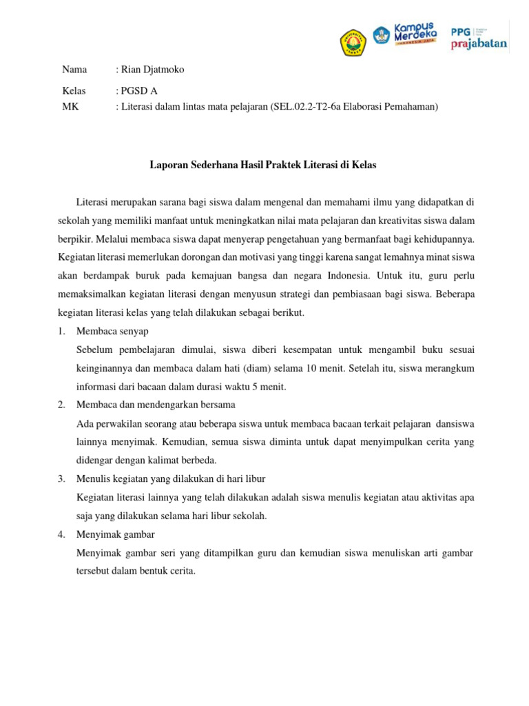 Rian Djatmoko SEL.02.2-T2-6a Elaborasi Pemahaman | PDF