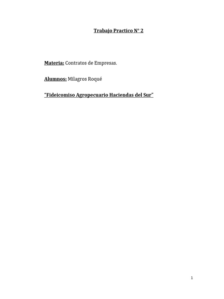 CONTRATOS DE EMPRESA- TP2 | PDF | Herencia | Documentos legales