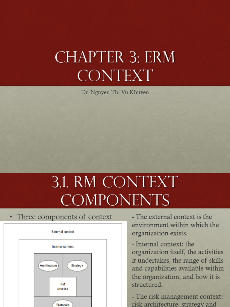Chapter 3 ERM context | PDF | Risk | Risk Management