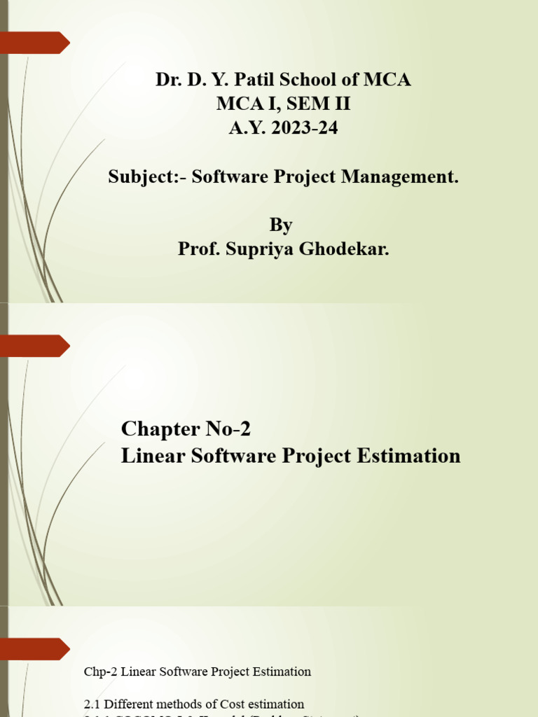 Chapter No - 2 Software Project Management | PDF | Reliability Engineering | Computing