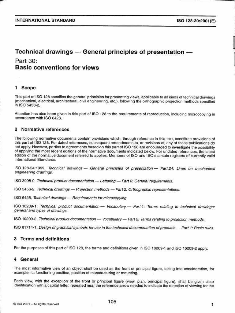 ISO 128-30 - 2001 - Views | PDF