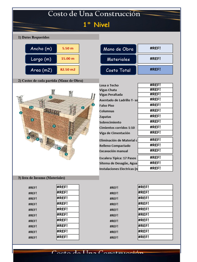 3) Costo de Una construcción con Estructuras Metálicas y Cobertura | PDF | Ingeniería de ...