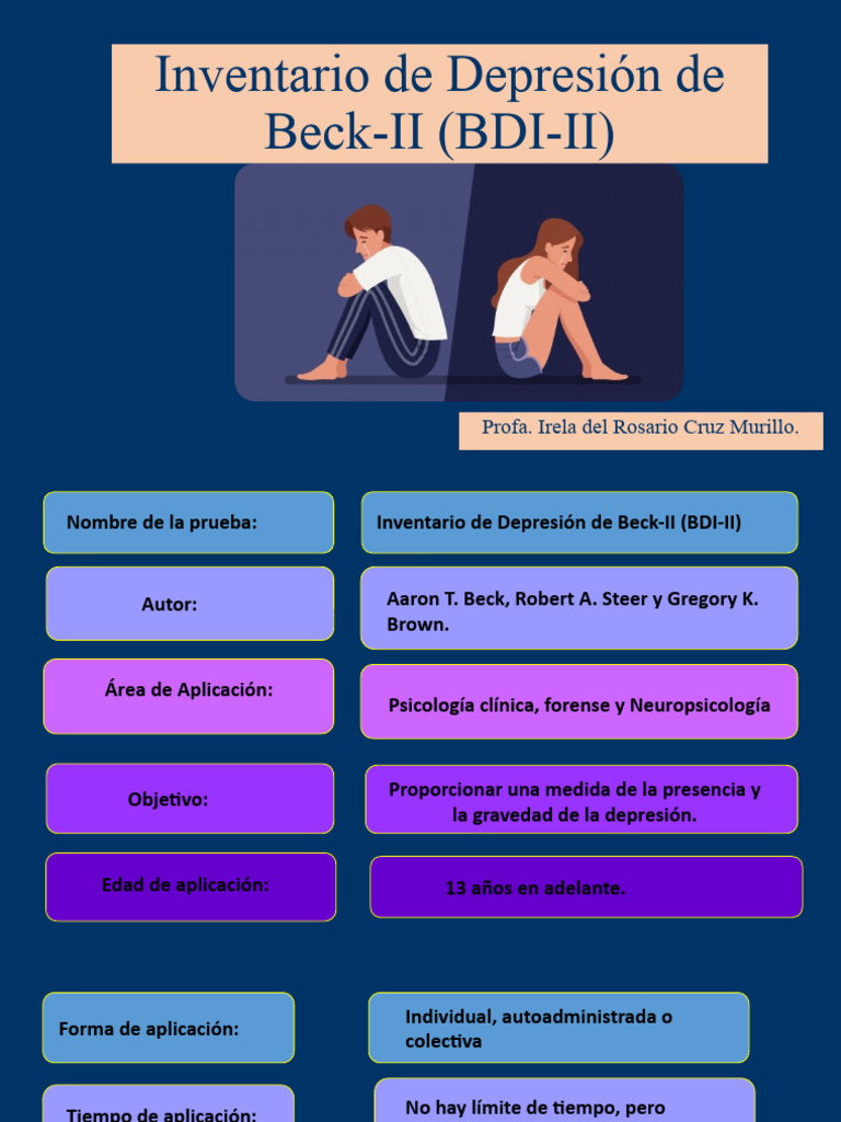 Inventario de Depresión de Beck-II (BDI-II) | PDF | Medicina CLINICA ...