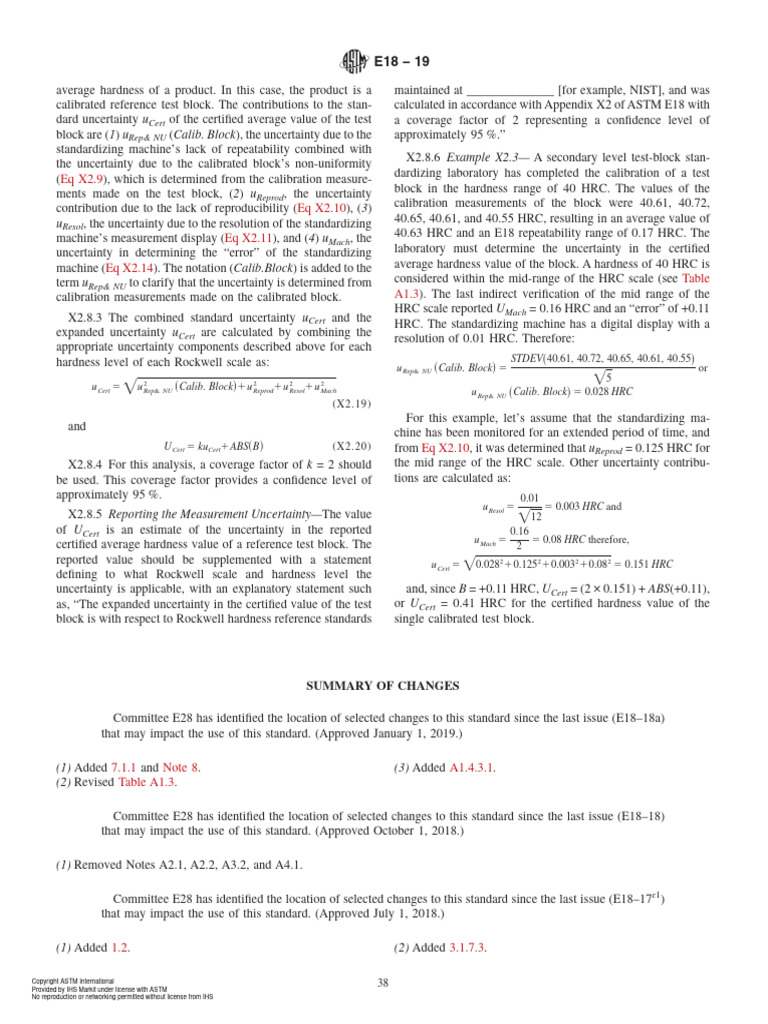 ASTM E18 (2019)_Part38 | PDF | Calibration | Applied Mathematics