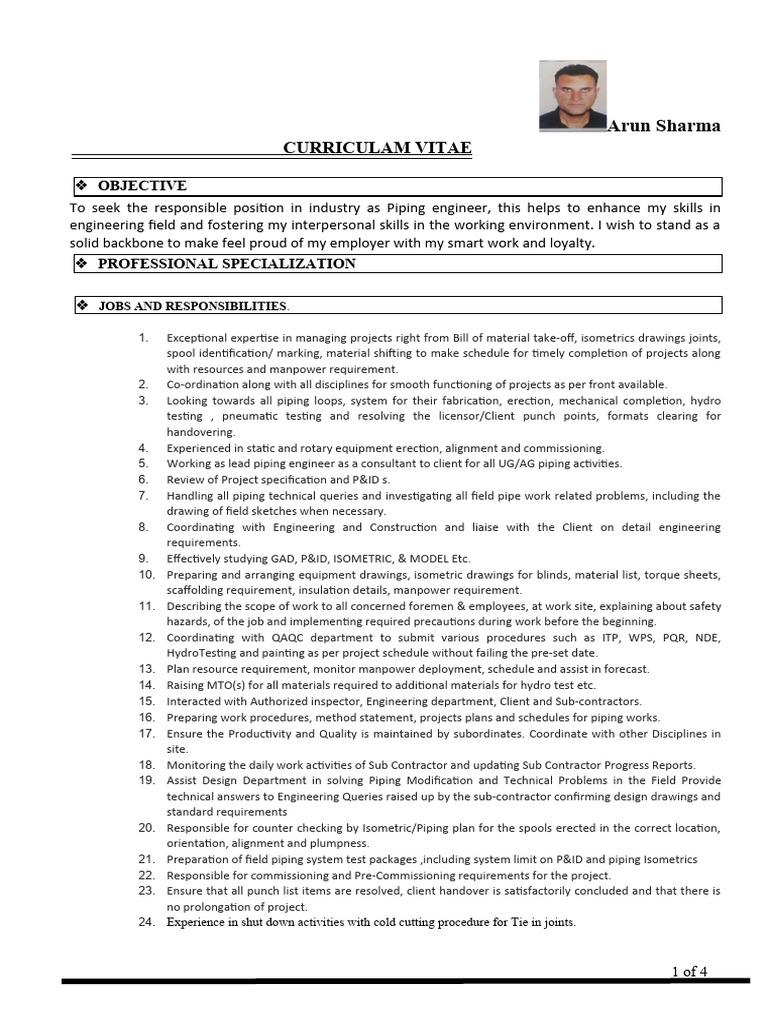 Updated CV Arun Sharma 2023 | PDF | Engineering