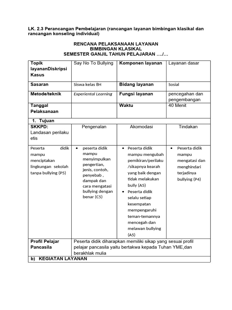 Contoh RPL P Bagus | PDF