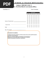 Physics PBA Assessment Framework 2026 | PDF | Photoelectric Effect ...