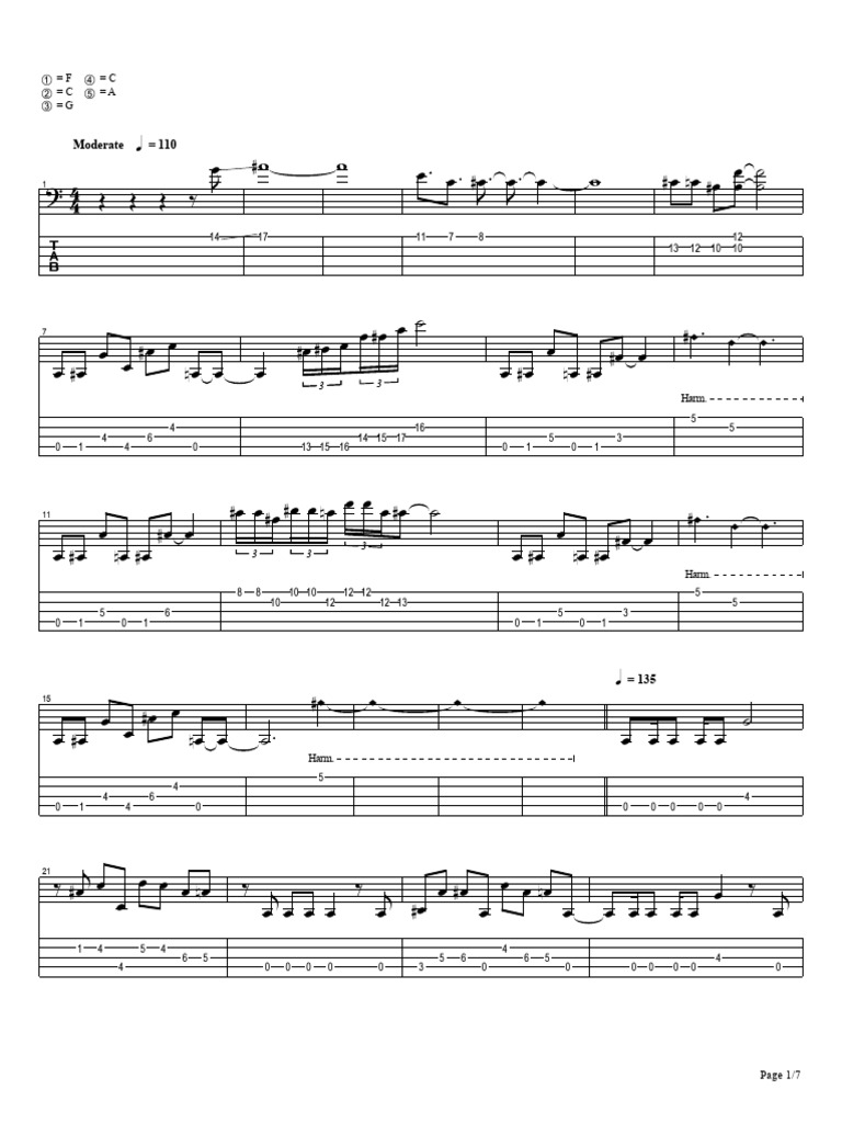 Who Is Gona Bass Tab | PDF