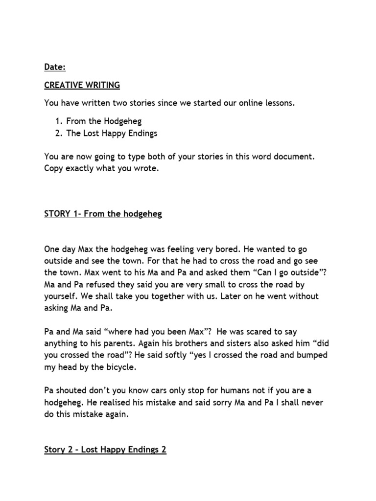 Creative Writing | PDF