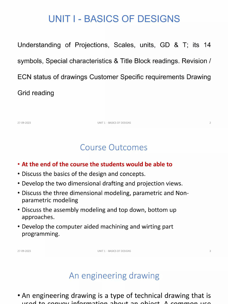 Unit - I Basics of Designs | PDF