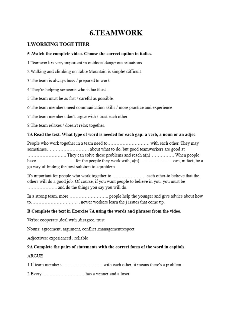 Unit 6 | PDF | Grammar | Syntax
