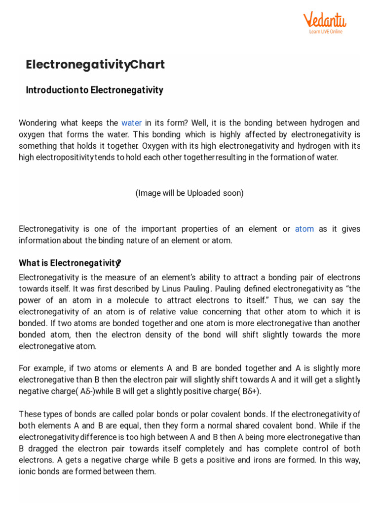 Electronegativity Chart | PDF