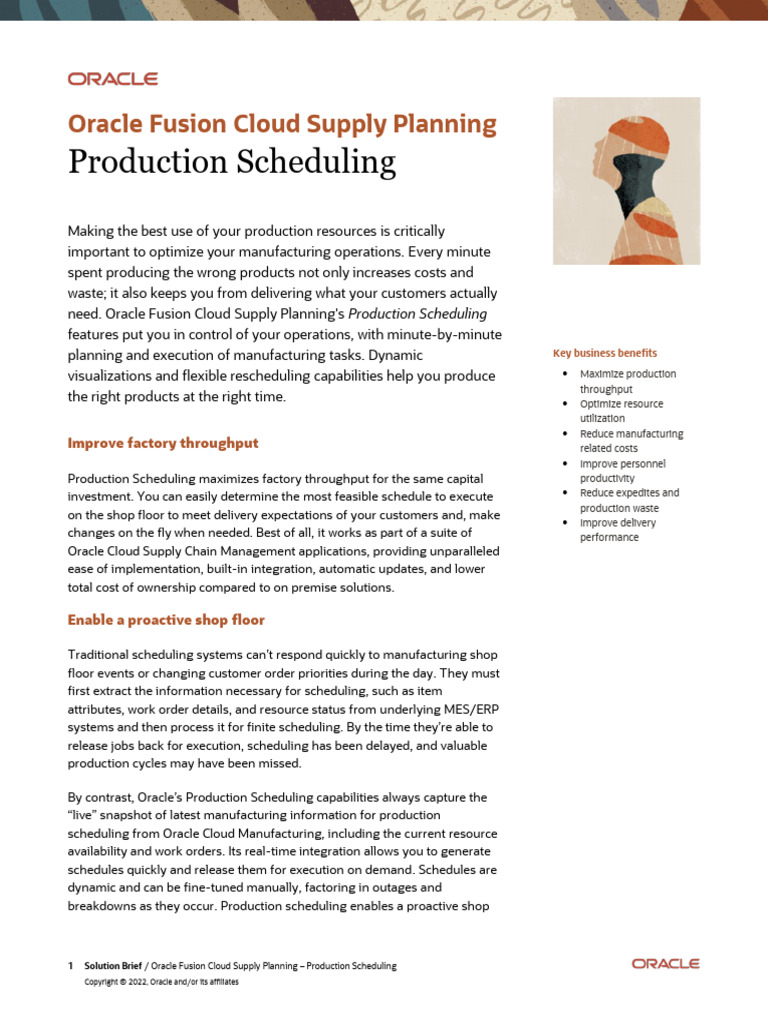 Oracle Production Scheduling Solution Brief | Download Free PDF ...