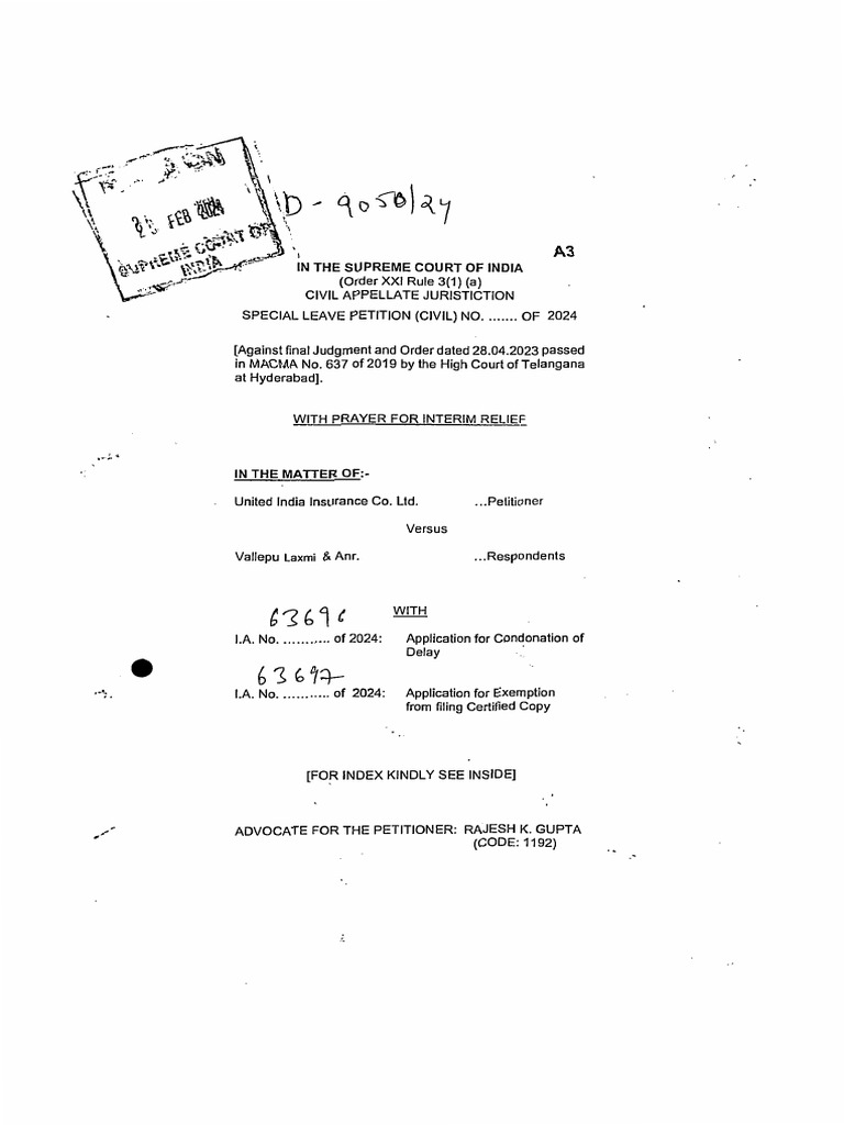 Item No. 33 Diary No 9050 2024 Consolidated | PDF | Damages | Judgment ...