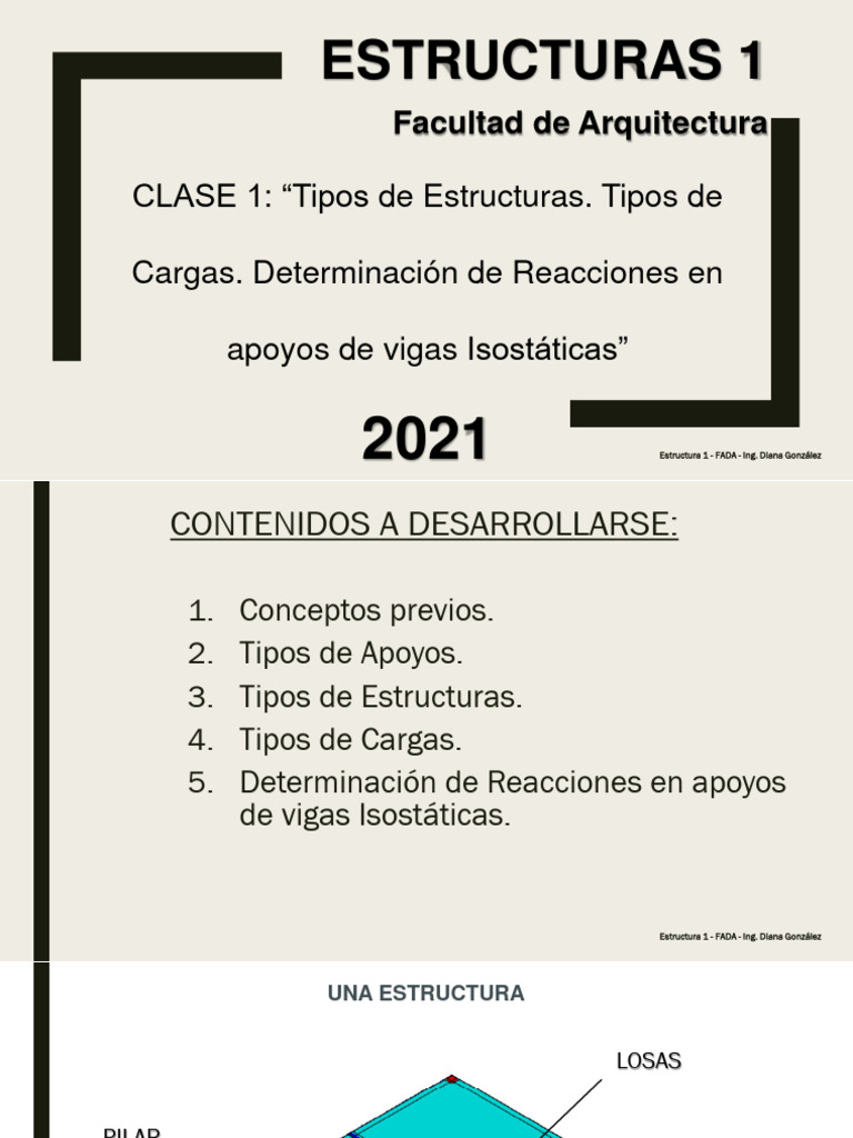 Clase 1 - Ing. Diana 07-04-21 | PDF | Viga (Estructura) | Mecánica