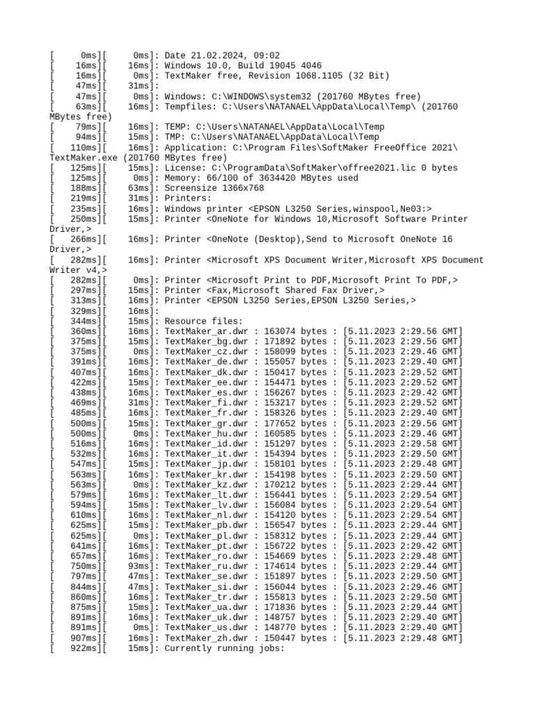 Tmlog | PDF | Operating System Technology | Software