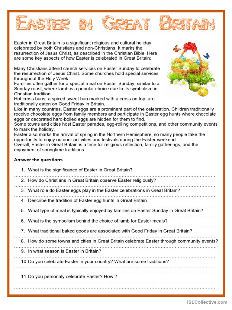 Easter in Great Britain | PDF | Easter | Easter Egg