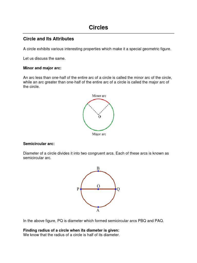 Concept Circles | PDF | Circle | Perpendicular