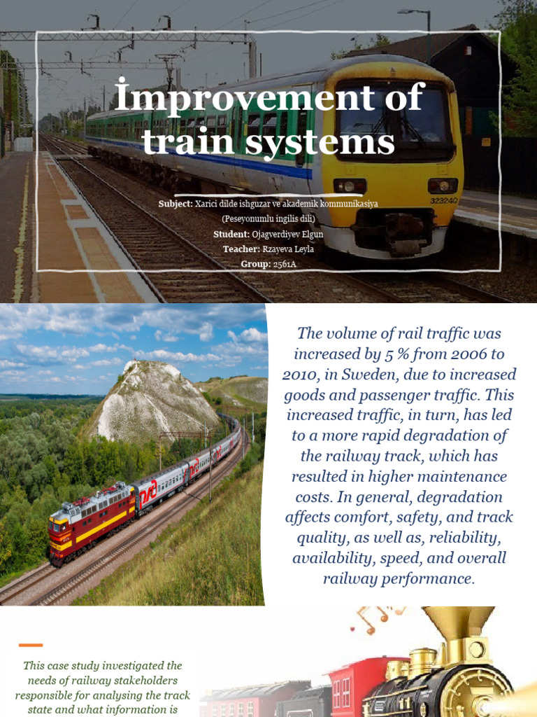 İmprovement of Train Systems | PDF | Reliability Engineering | Rail Transport