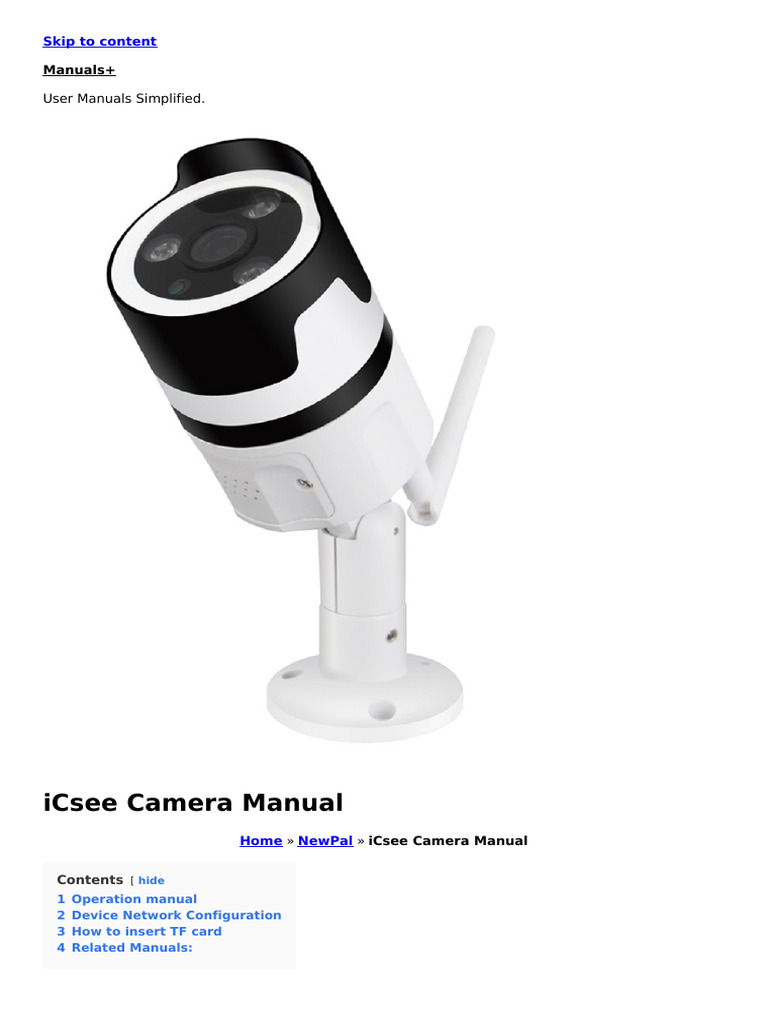 Icsee Camera Manual | PDF | Login | Google Play