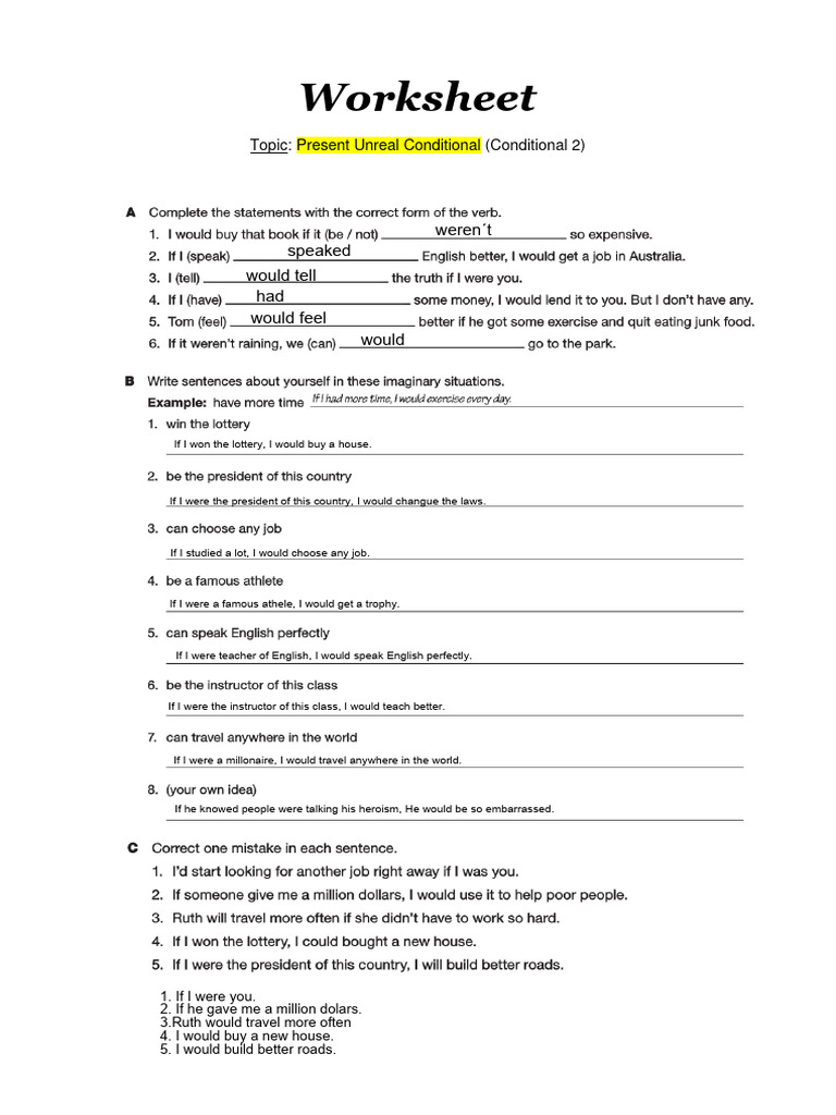 English 4 - Worksheet S4 | PDF