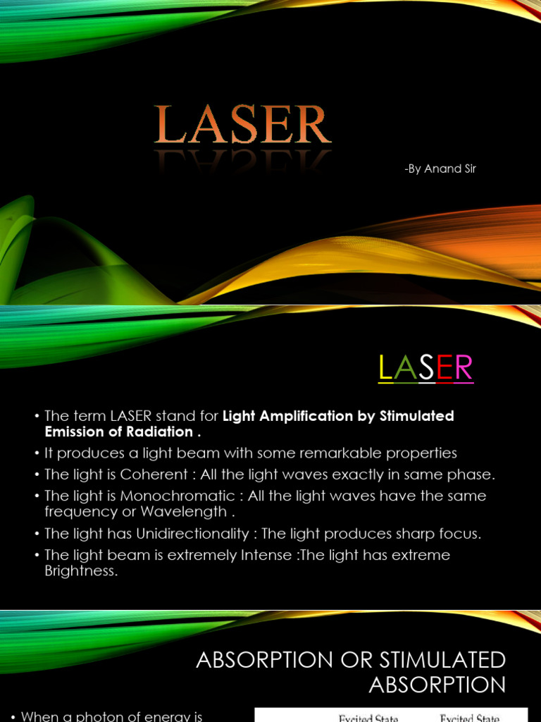 Laser | PDF | Laser | Emission Spectrum