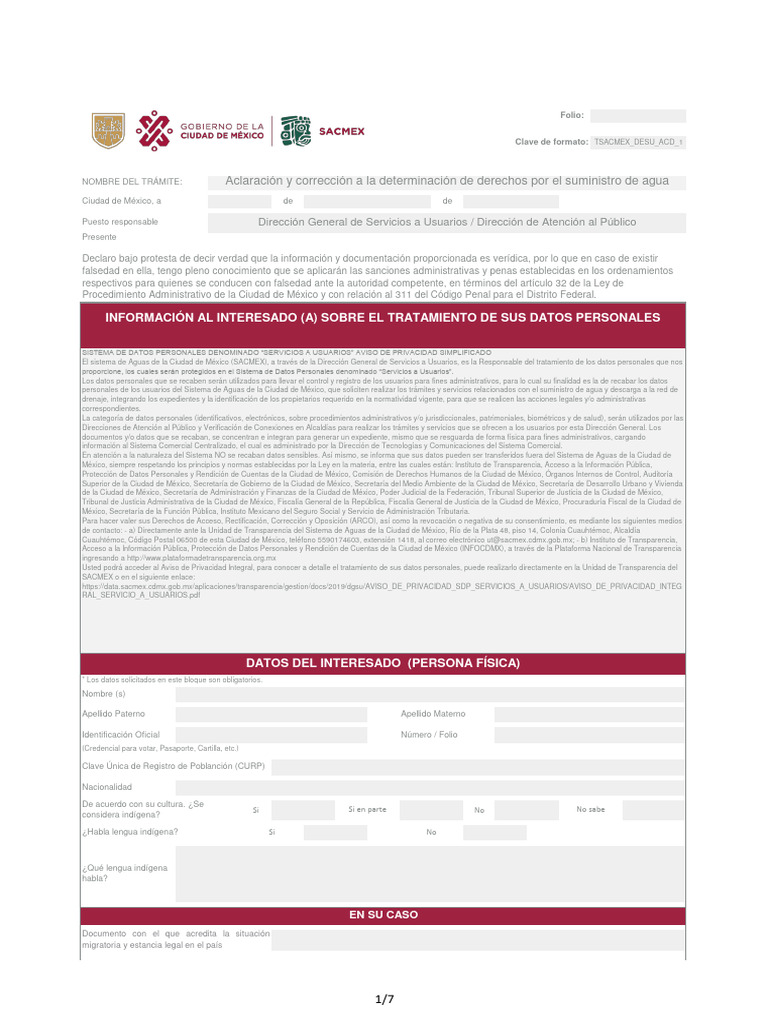 Tsacmex Desu Acd 1 | PDF | México | Gobierno