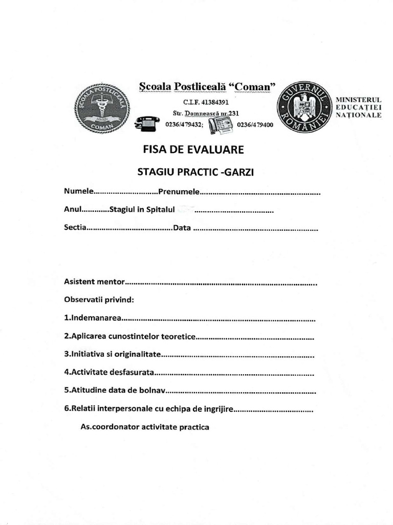 Fișă Garzi-1 | PDF