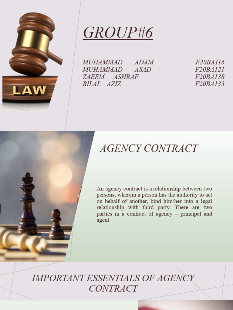 What Is Agency Act, Minor and Guardian Under Contract Act 1872 | PDF ...