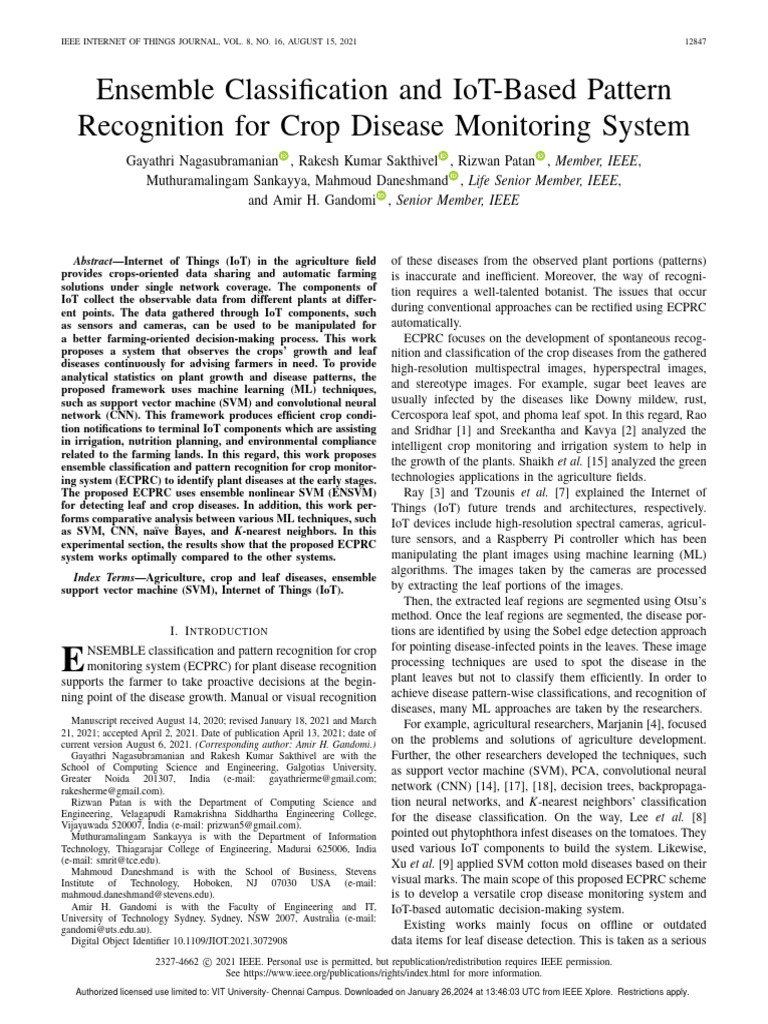 Ensemble Classification and IoT-Based Pattern Recognition For Crop ...