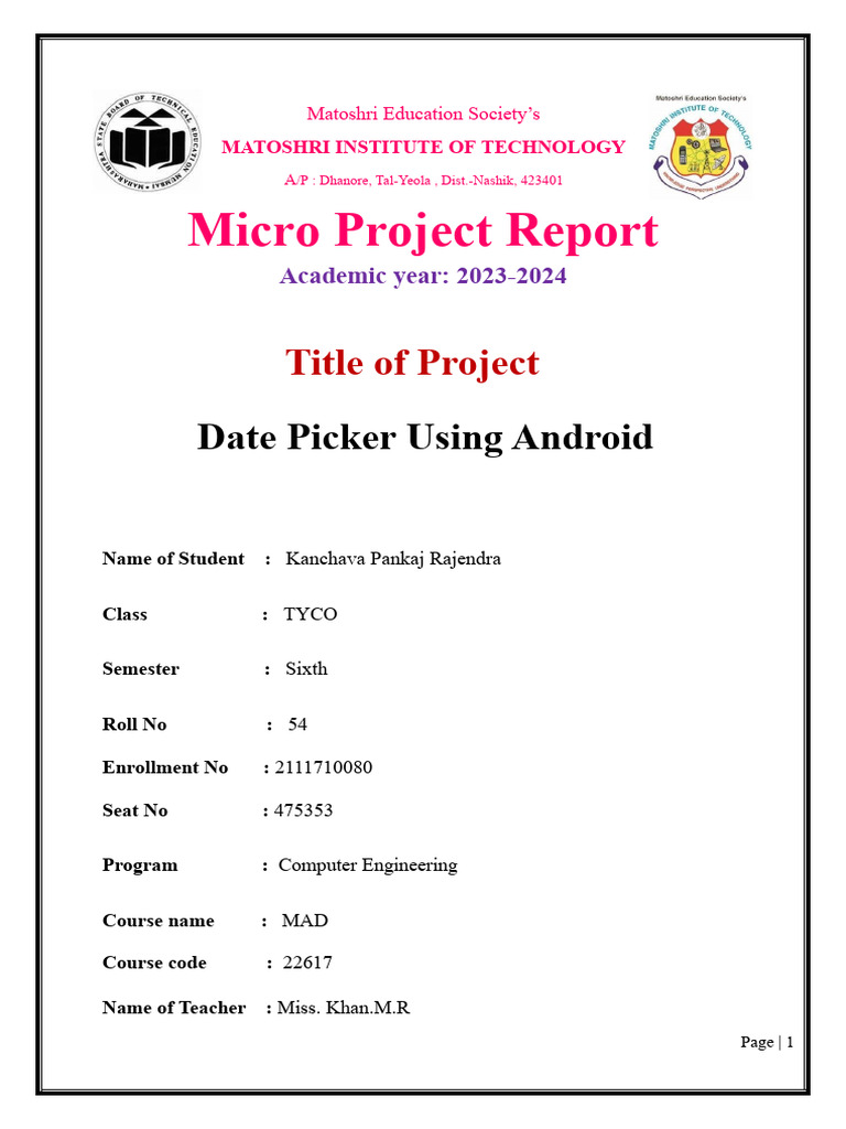 MAD Pro | PDF | Usability | Android (Operating System)