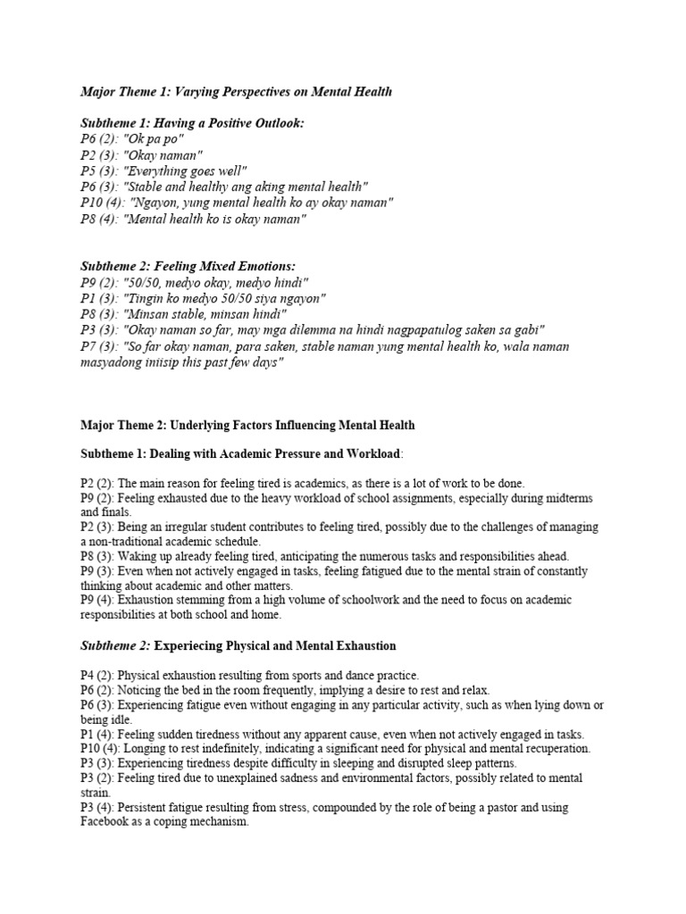 Emerging Themes Sheila | PDF | Anxiety | Feeling