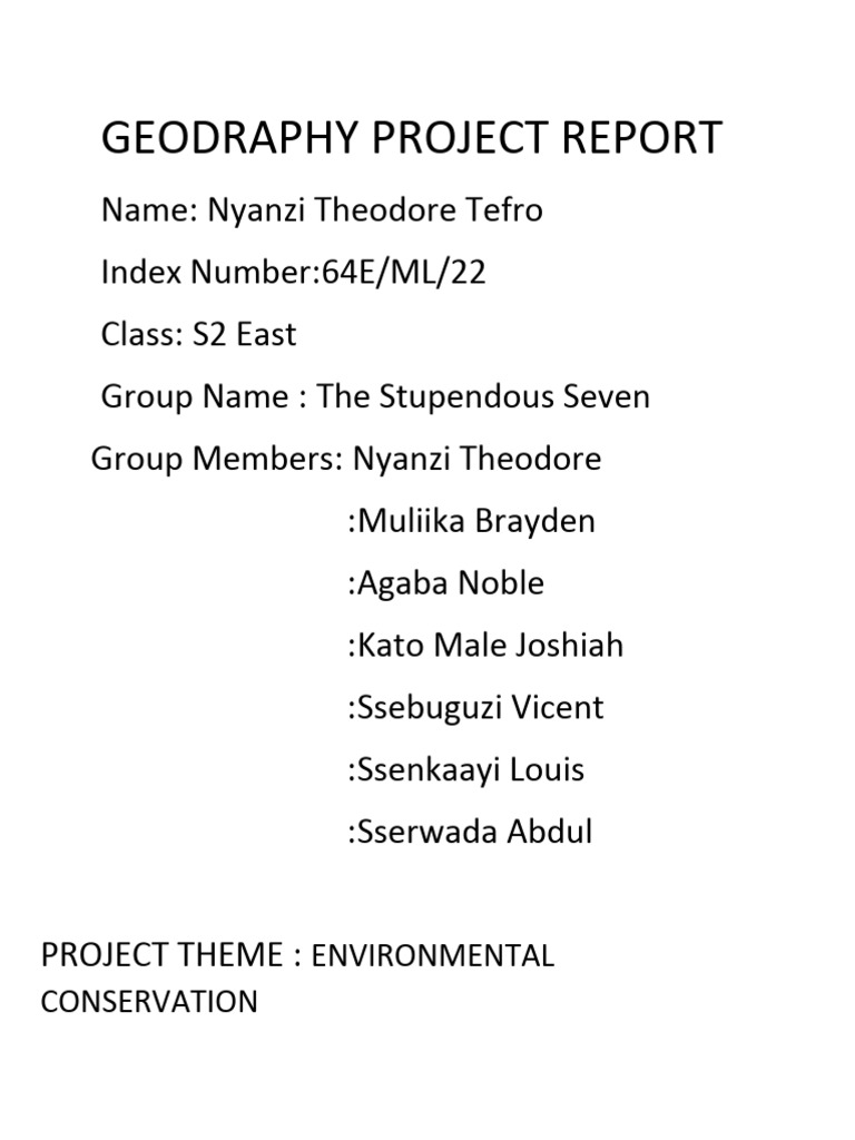 Theo Geography Report | PDF