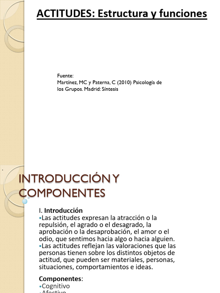 ACTITUDES Resumen Documento 2 | PDF | Actitud (psicología) | Comportamiento