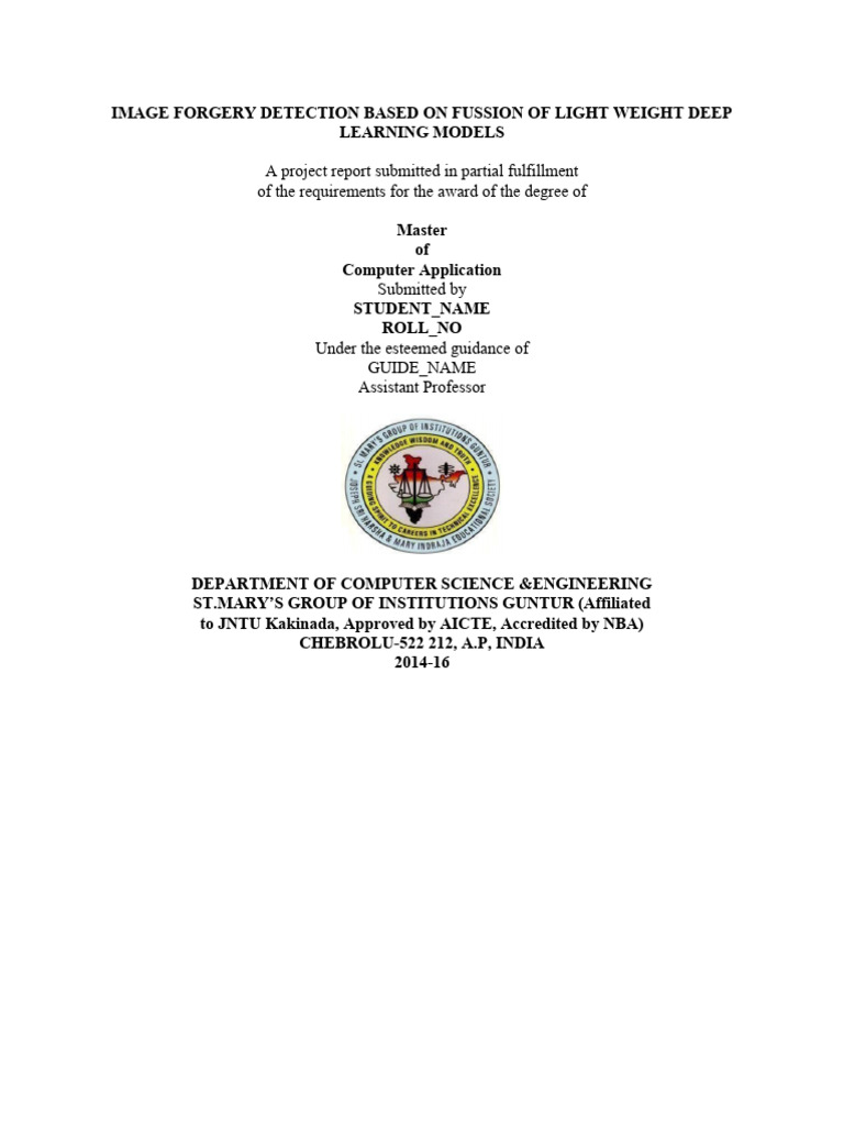 Lightweight Deep Learning for Image Forgery Detection | PDF | Machine Learning | Python ...