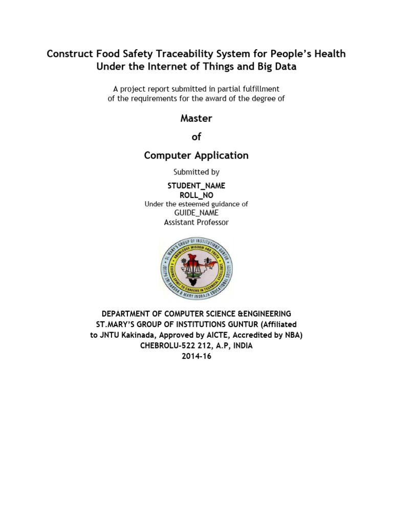 13 - Construct Food Safety Traceability System For People's Health ...