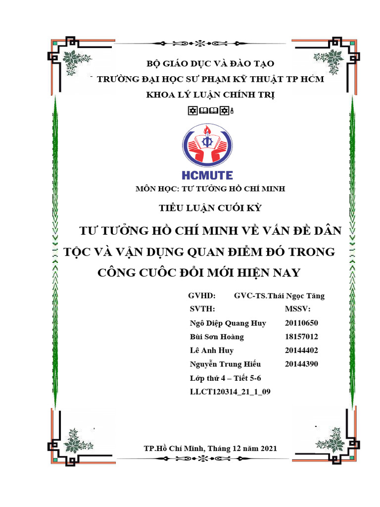 Nhóm-6 TTHCM LLCT120314 - Nhóm-09 | PDF