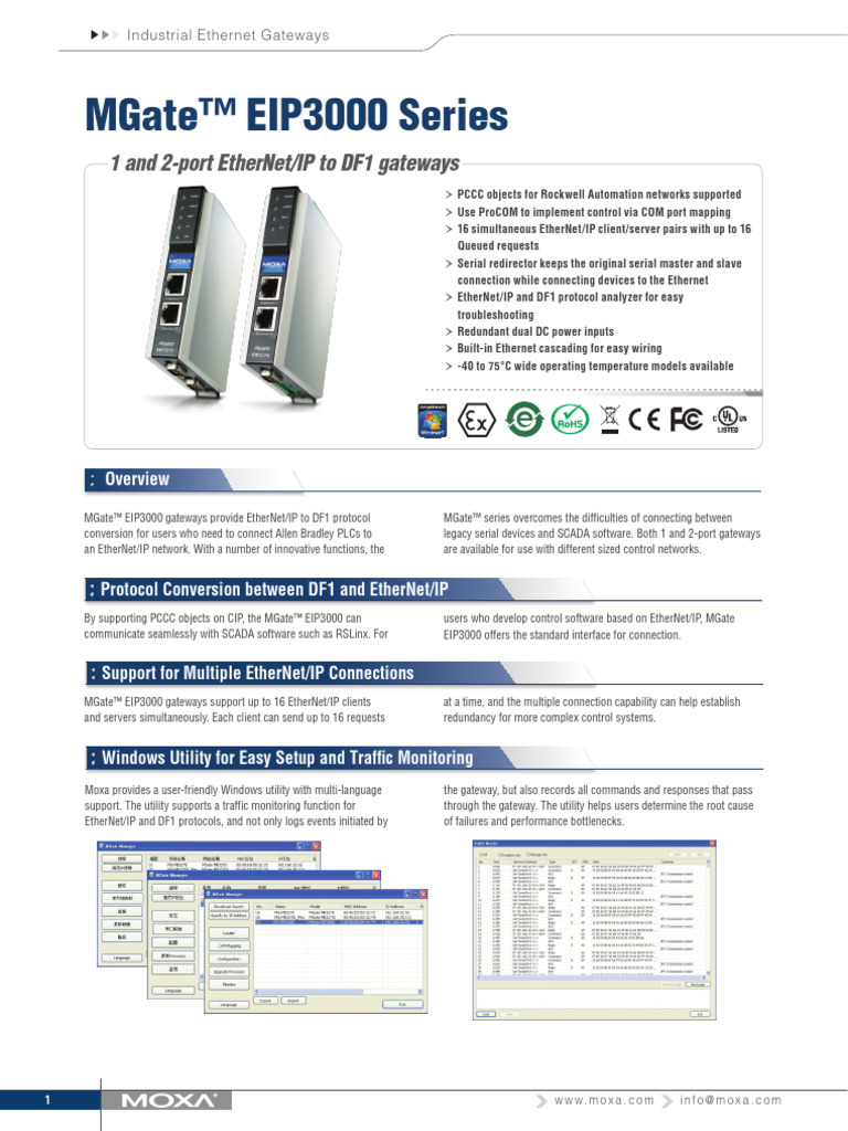 mgate-eip3000 | PDF | Physical Layer Protocols | Information And ...