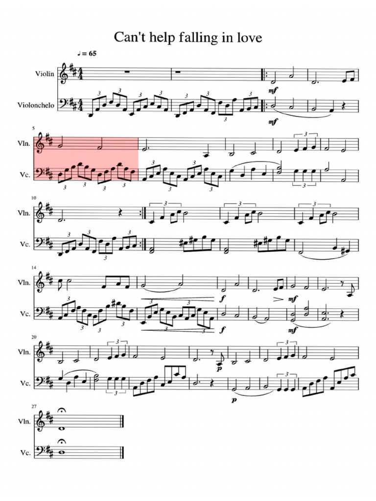 Can't Help Falling in Love | PDF