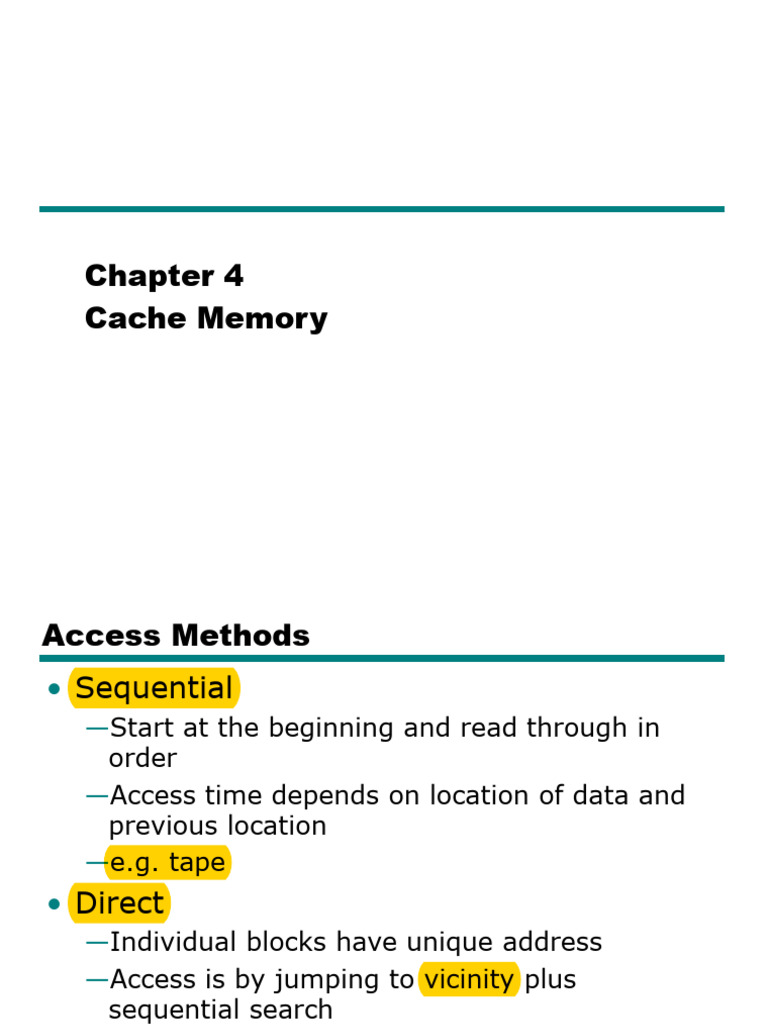 04_Cache Memory | PDF | Cpu Cache | Computer Data Storage