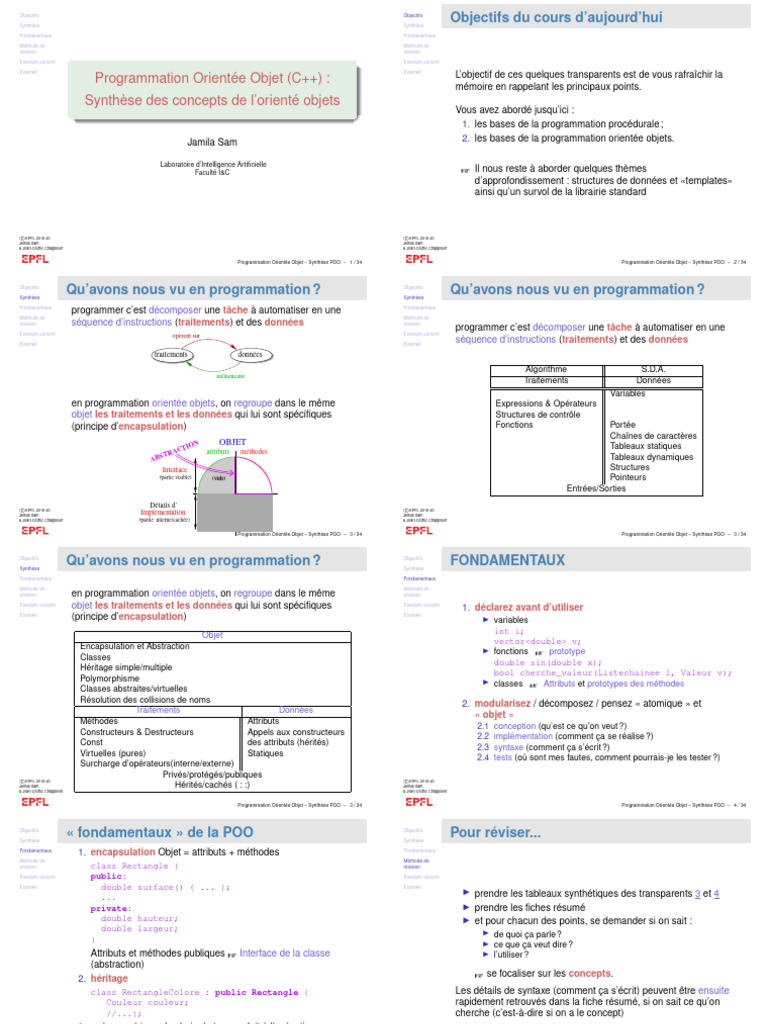 Cours26 C++ | PDF | Programmation informatique | Programmation orientée objet