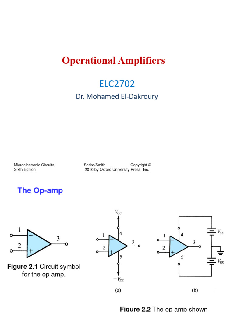 Lecture 4 Op Amp Download Free Pdf Operational Amplifier Amplifier