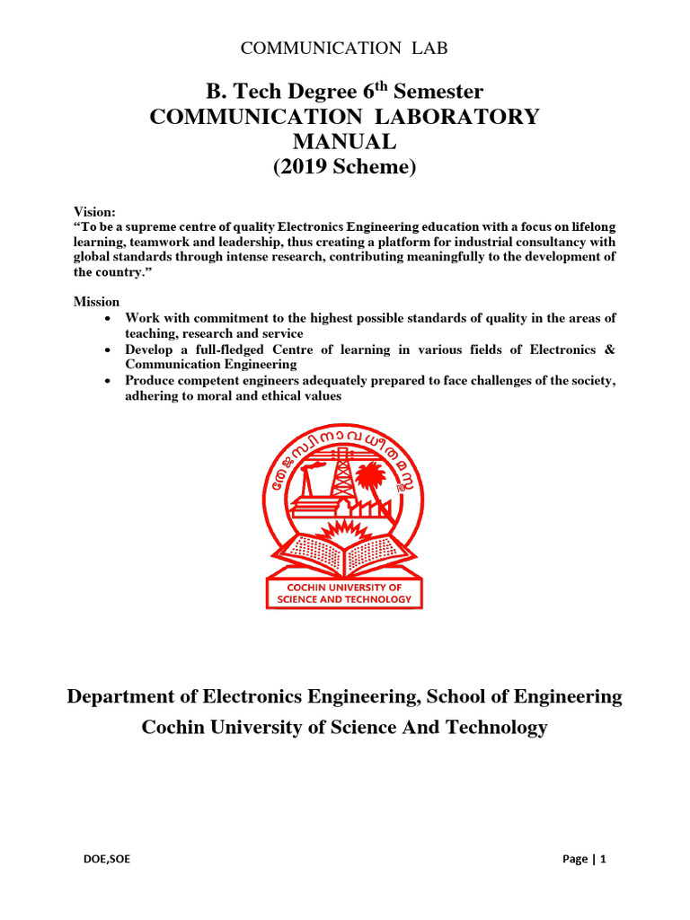 Communication Laboratory Manual for B.Tech | PDF | Modulation | Frequency Modulation