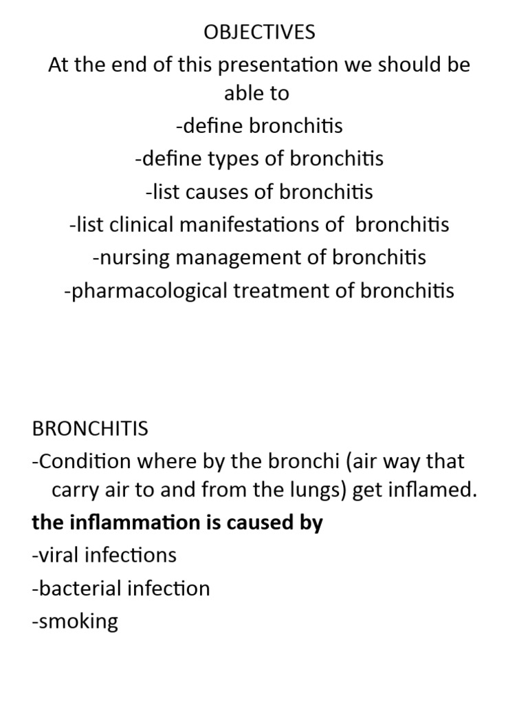 Bronchitis | PDF | Bronchitis | Causes Of Death