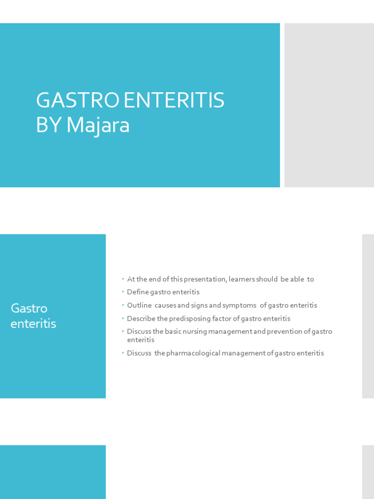 Gastro Enteritis by Majara 1 | PDF | Gastroenterology | Causes Of Death