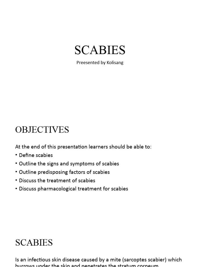 Scabies | PDF