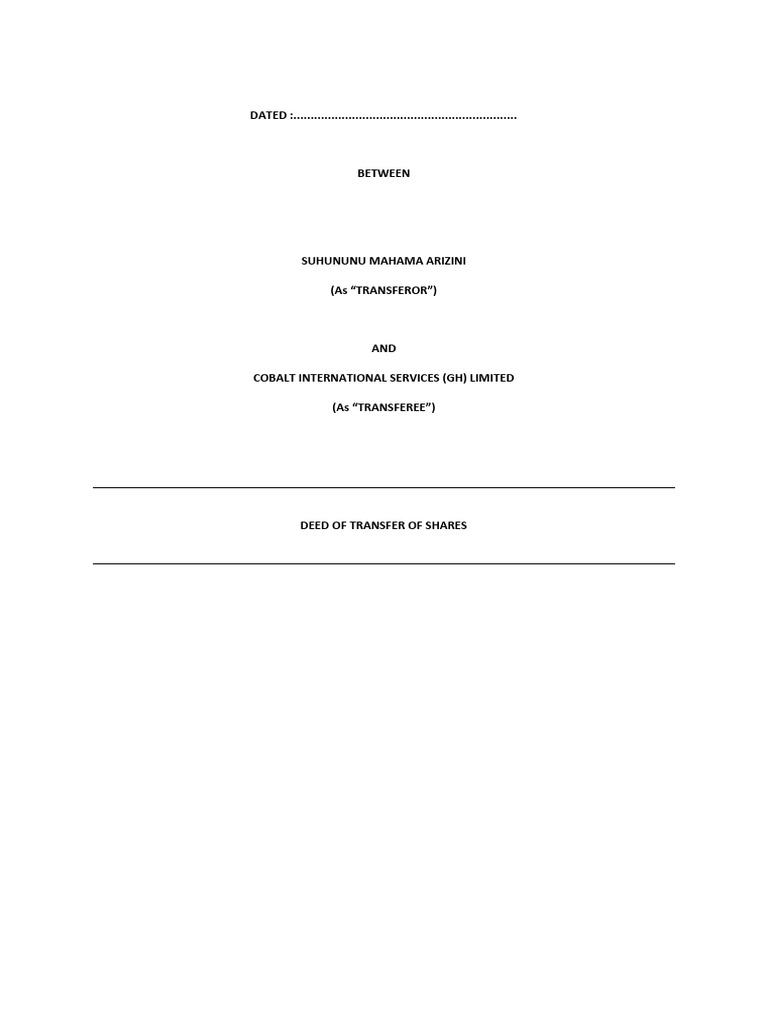 FG CB Share Transfer Agreement 21112023 | PDF | Private Law | Common Law