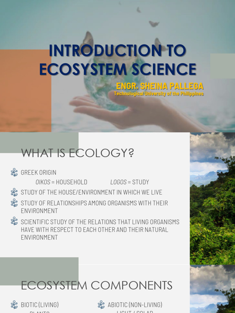 (PDF Lecture) Introduction To Ecosystem Science | PDF